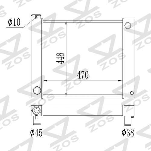 universal ford radiator 24 inch